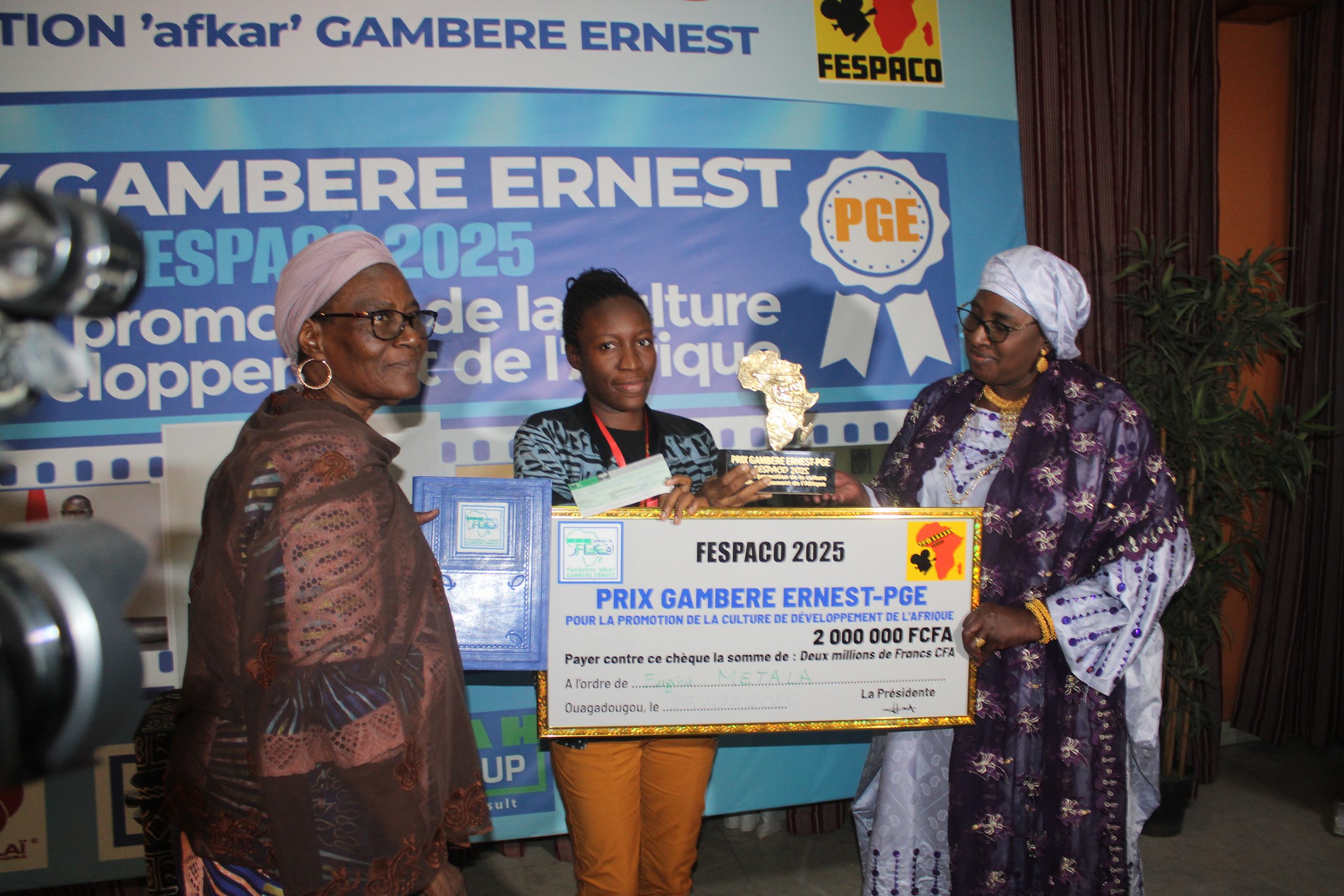 FESPACO 2025 : Eugénie Metala remporte le prix “Gamberé Ernest ...